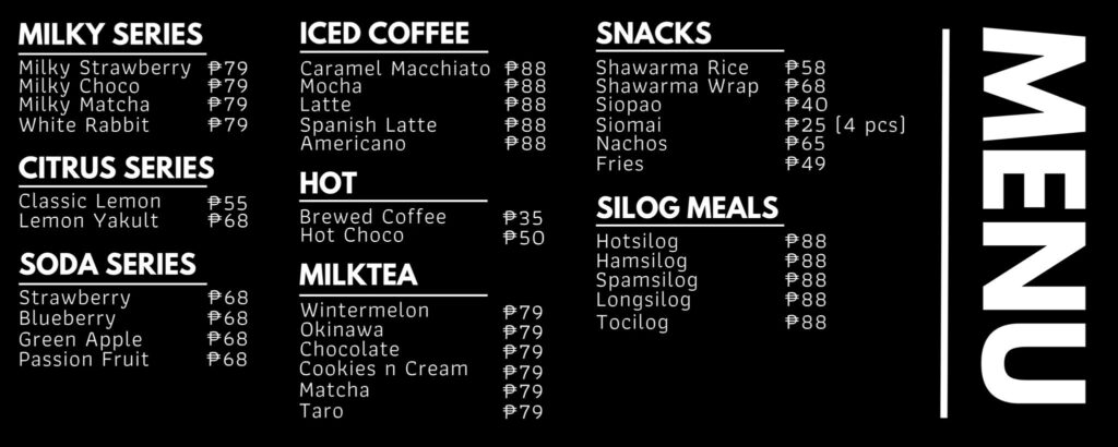 Our Menu – Snacks and Drinks | Tekkicart Marketplace